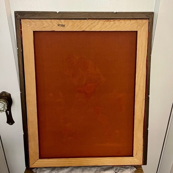 Made in Mexico | Art | Vintage Retro Velvet Little Girl Reading ...